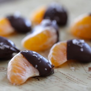 Mandarin Oranges with Dark Chocolate and Sea Salt