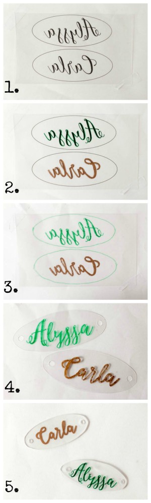 Calligraphy Shrink Plastic Tags