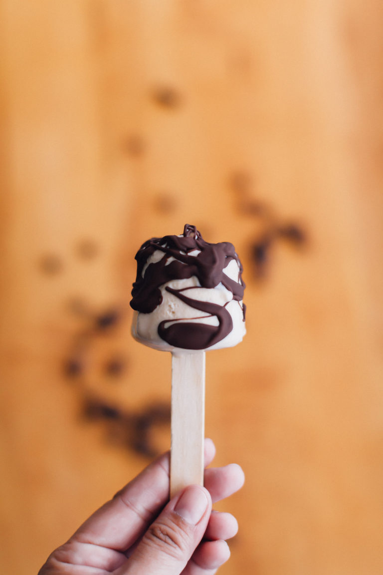 Chocolate Caramel Milkshake Pops